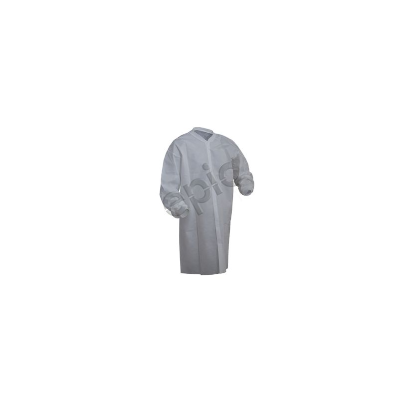 White High Performace SMS Lab Coat No Pockets