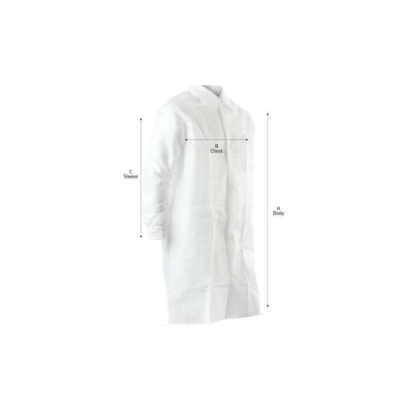AlphaGuard Knit Wrist Lab Coats (Blue)