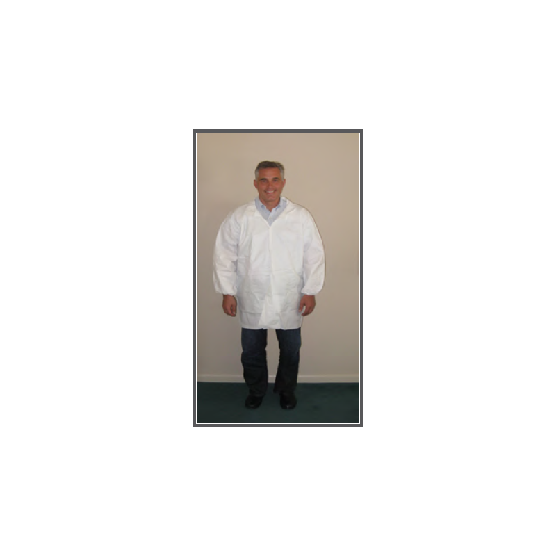 Keystone Microporous Value lab Coat, elastic wrist, no pocket