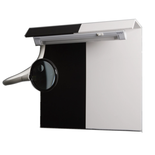 Wall-Hanging Visual Inspection Background with Magnifying Glass | Flow ...